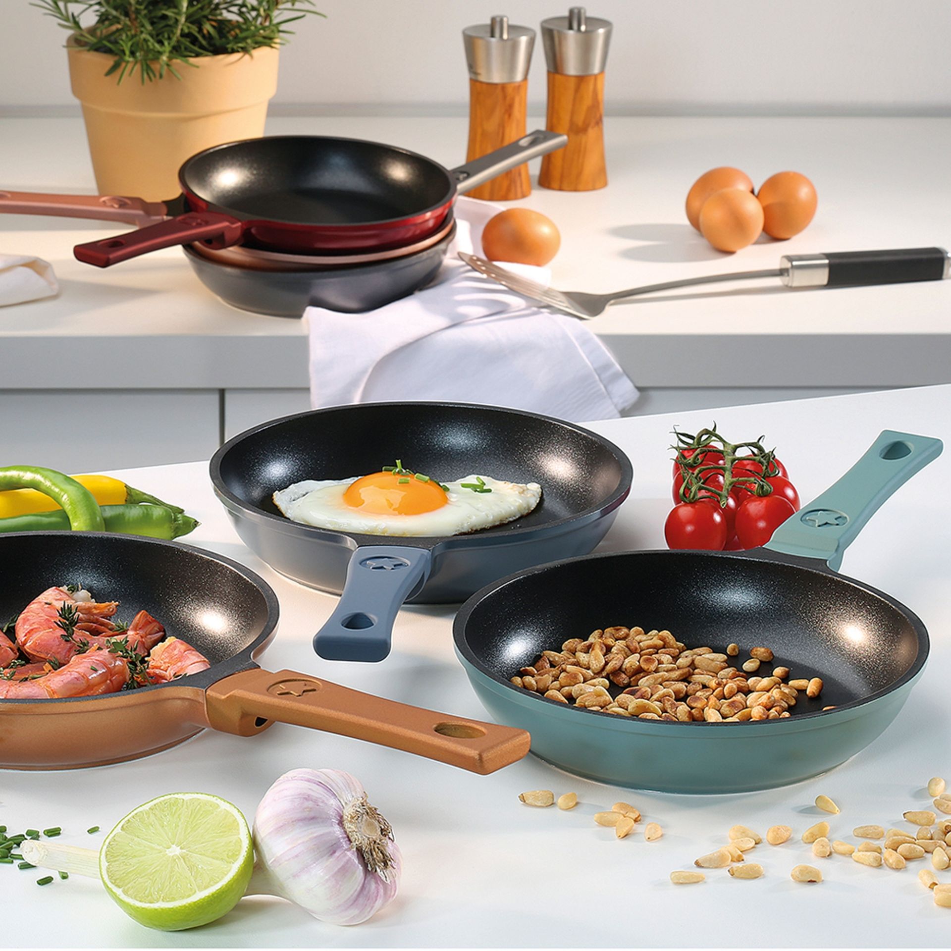 Spring - Mini frying pan - 18 cm - grey metallic - VULCANO MINI LINE ...