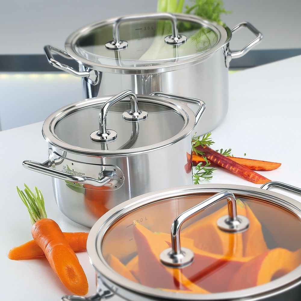 Spring - meat pot with glass lid BRIGADE BASIC